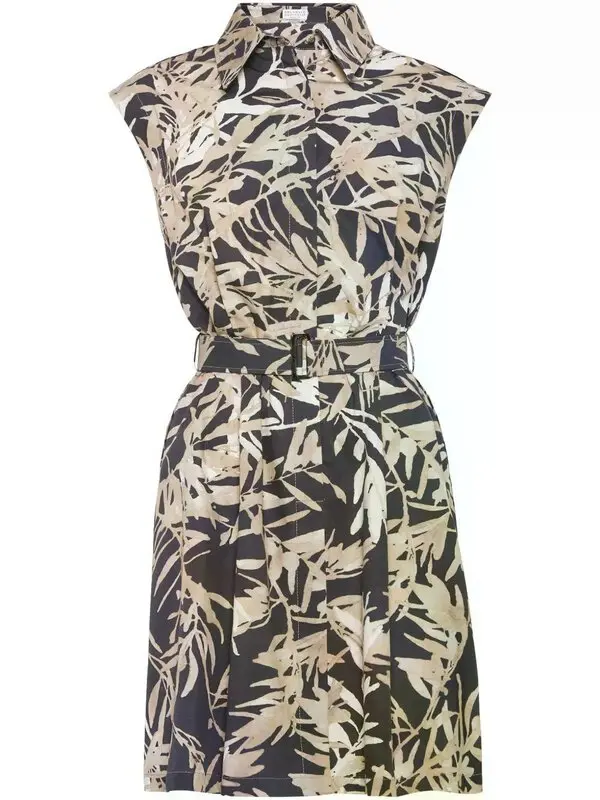 Brunello Cucinelli Abstract-print Mini Dress