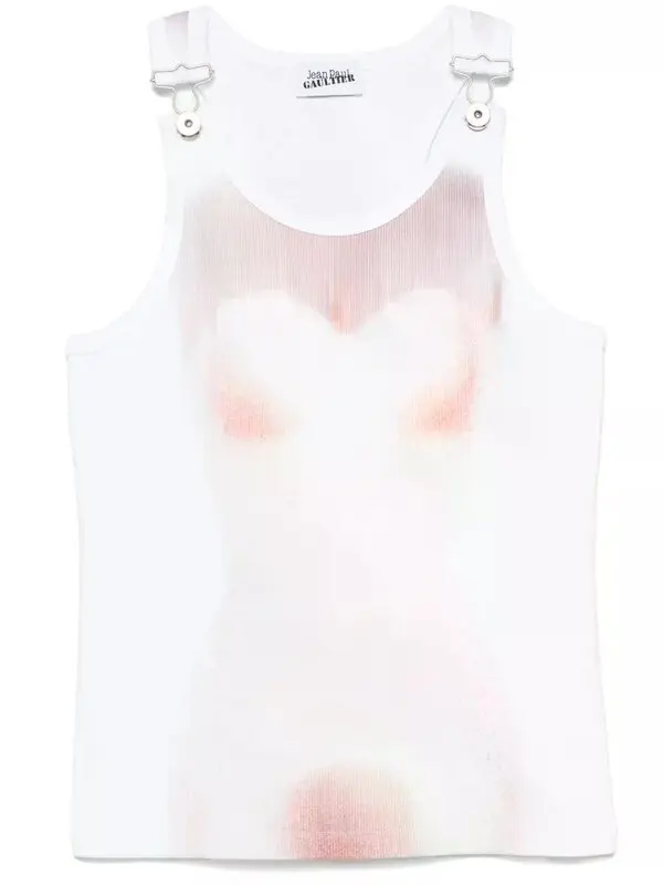 Jean Paul Gaultier Le Classique-print Tank Top - White