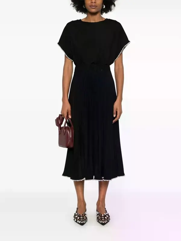NISSA Pleated Midi Skirt