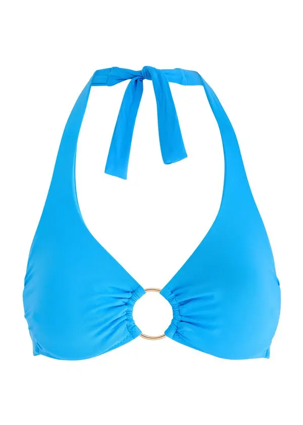 Melissa Odabash Brussels Halterneck Bikini Top - Blue