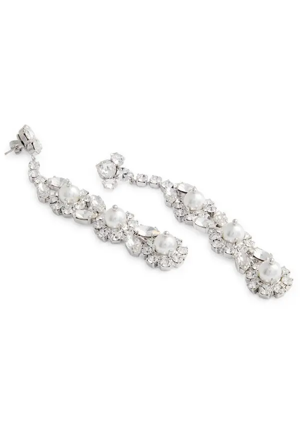 Simone Rocha Crystal And Faux Drop Earrings