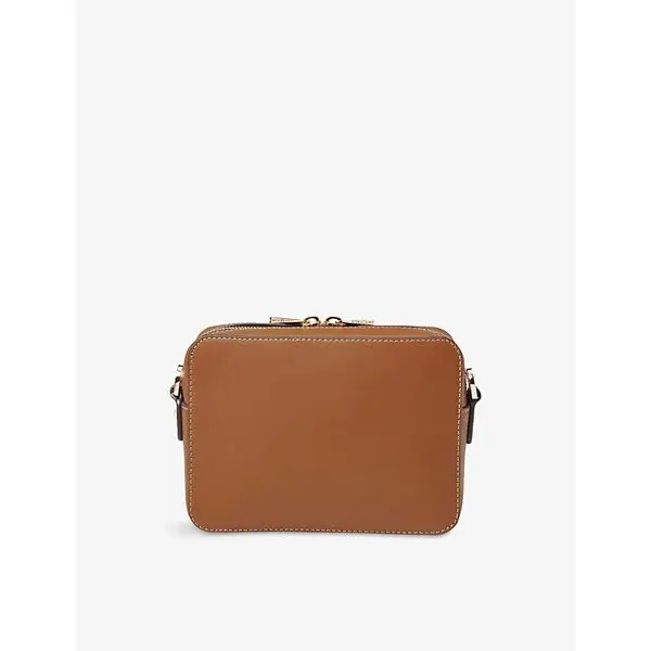 ASPINAL OF LONDON Interlock-weave Leather Camera Bag - Tan