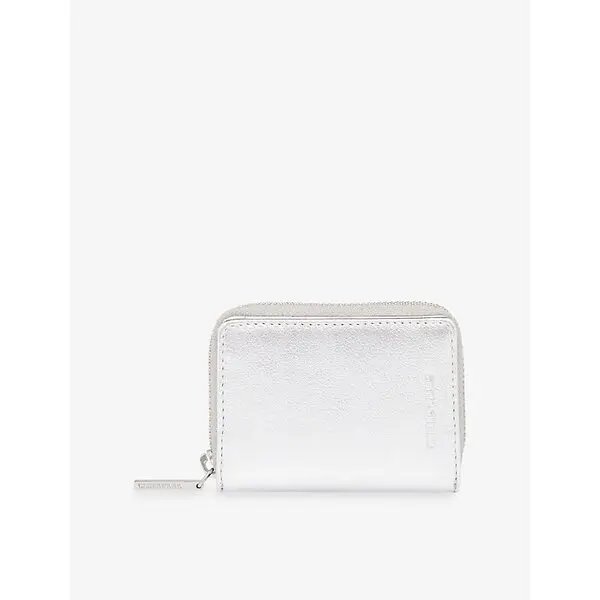 Whistles Koa Compact Leather Purse - Silver
