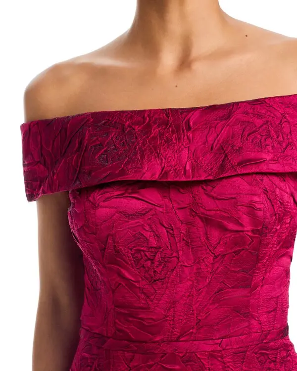 Rickie Freeman For Teri Jon Jacquard Gown - Lipstick