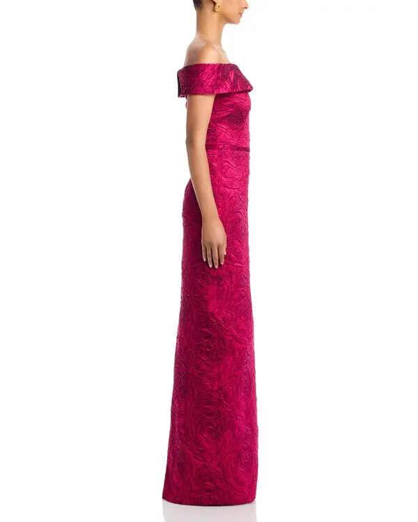 Rickie Freeman For Teri Jon Jacquard Gown - Lipstick