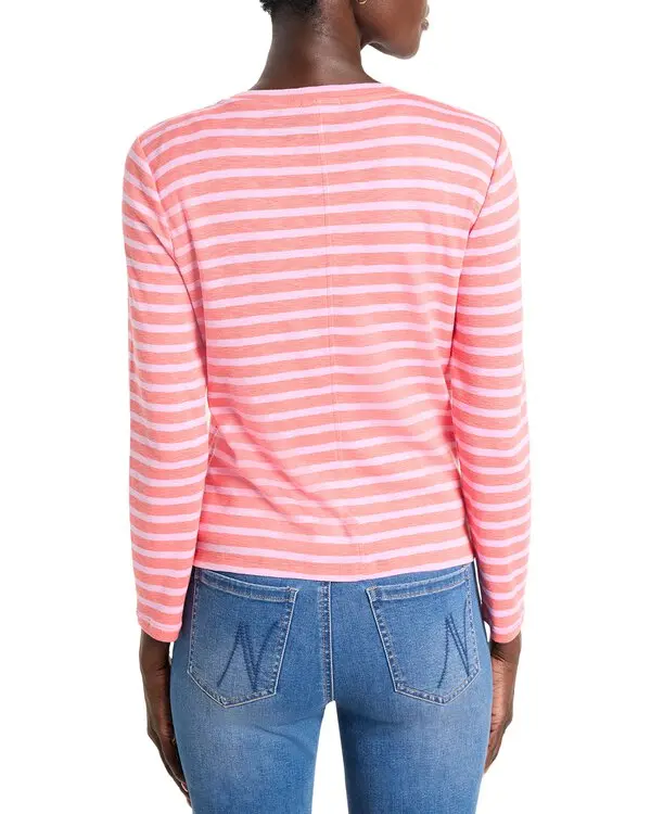 NIC+ZOE Snap Front Striped Cardigan