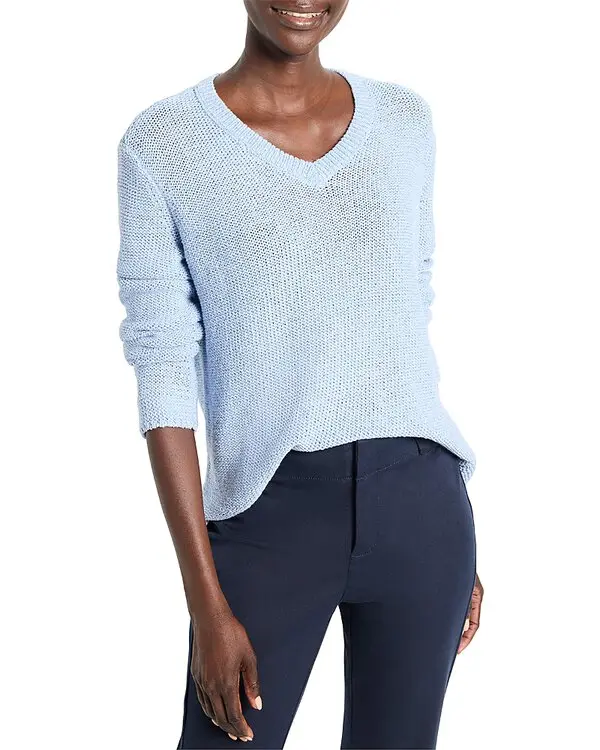 NIC+ZOE Crimpy Cord Sweater - Powder Blue