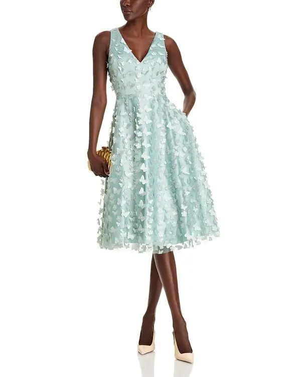 Eliza J 3d Applique Midi Dress