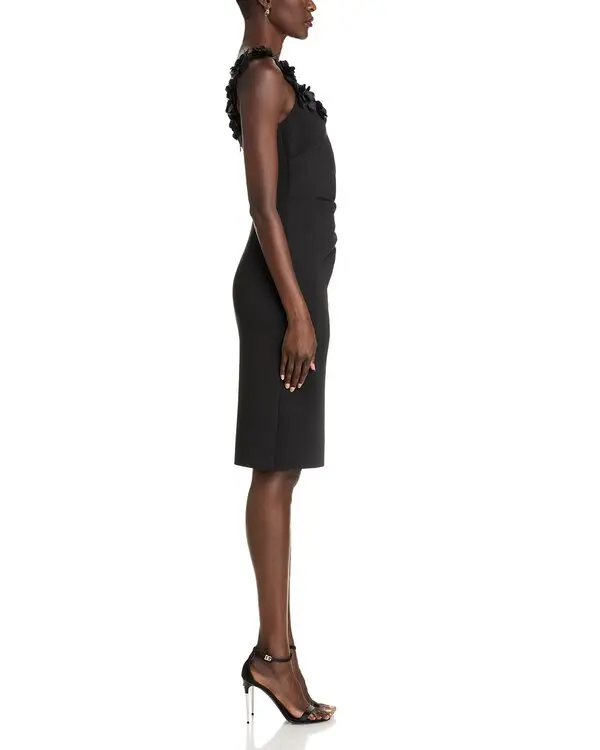 Eliza J Floral Applique Scoop Neck Dress
