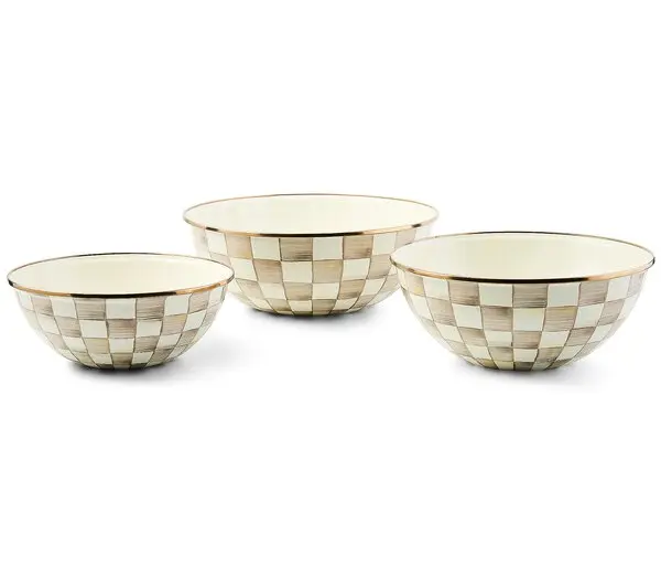 MACKENZIE-CHILDS Set Of 3 Mixing Bowls - One-color