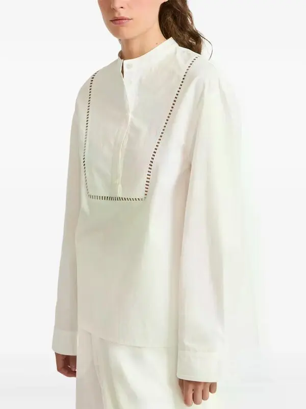 YVES SALOMON Poplin Blouse - White