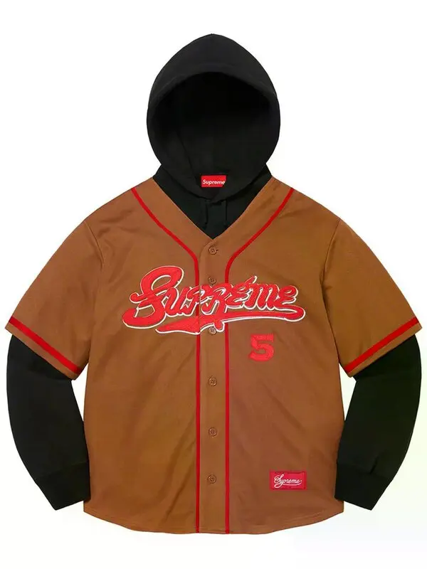 Supreme Baseball Jersey Hoodie