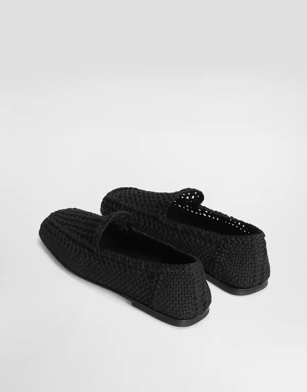 Dolce & Gabbana Crochet Slippers - Black