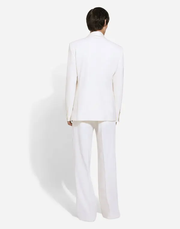 Dolce & Gabbana Single-breasted Martini-fit Jacket With Embroidery - White