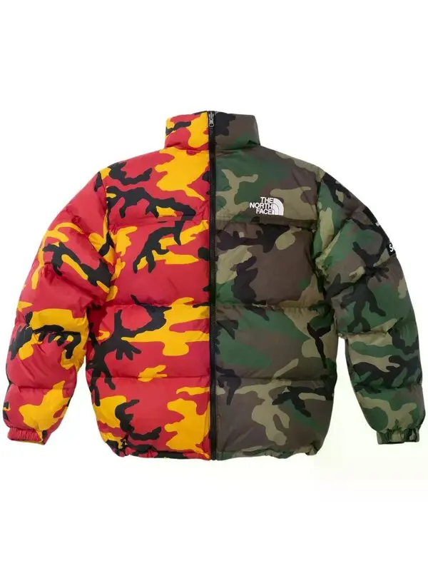Supreme X The North Face Split Nuptse Jacket - Green