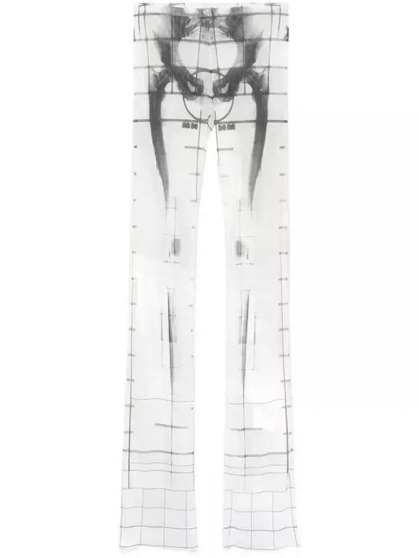 Jean Paul Gaultier Squeletor-print Trousers - White