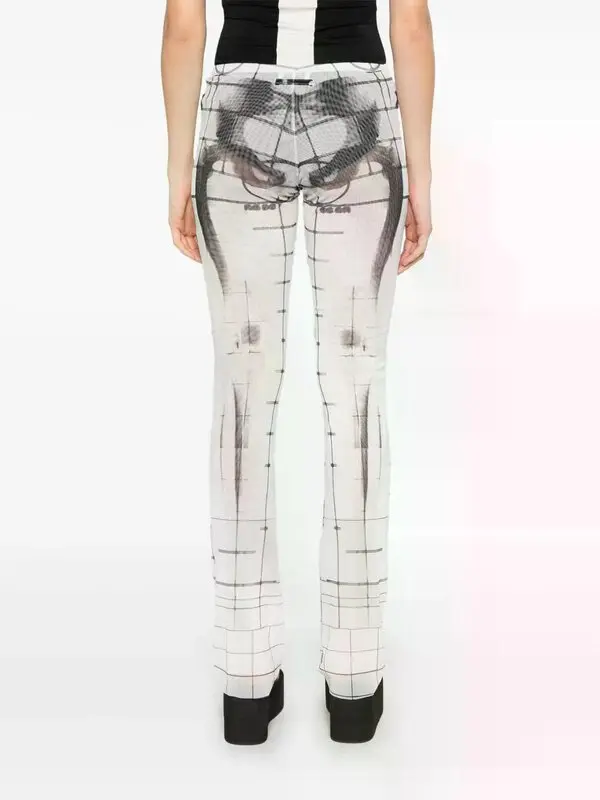 JEAN PAUL GAULTIER Squeletor-print Trousers - White
