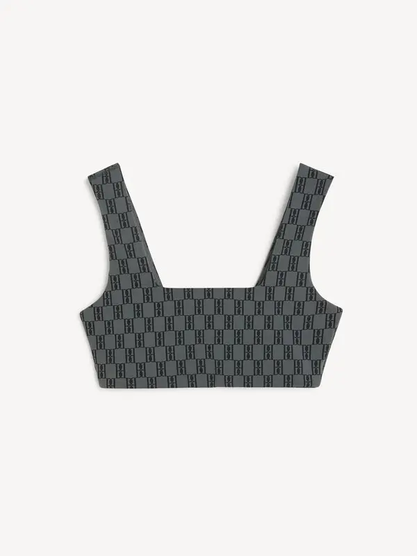 BY MALENE BIRGER Braga Athletic Top - Monogram Black & Grey