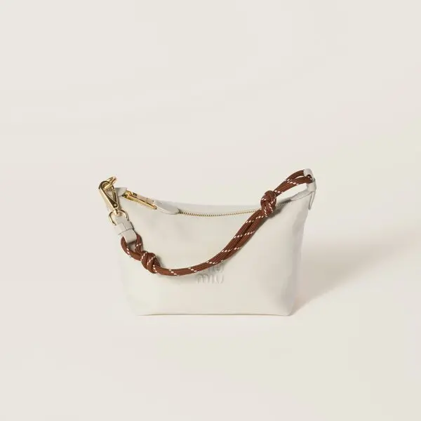 Miu Miu Gabardine Pouch - Plaster White/chalk White