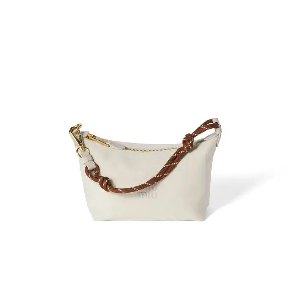 Miu Miu Gabardine Pouch - Plaster White/chalk White
