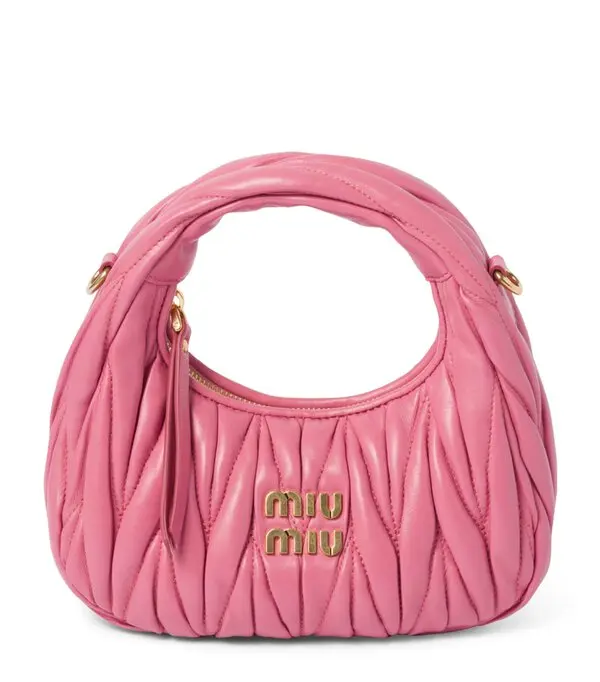 Miu Miu Small Matelassé Leather Wander Top-handle Bag