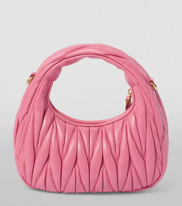 Miu Miu Small Matelassé Leather Wander Top-handle Bag