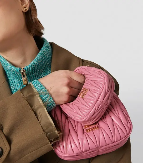 Miu Miu Small Matelassé Leather Wander Top-handle Bag