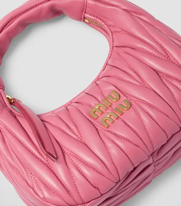 Miu Miu Small Matelassé Leather Wander Top-handle Bag