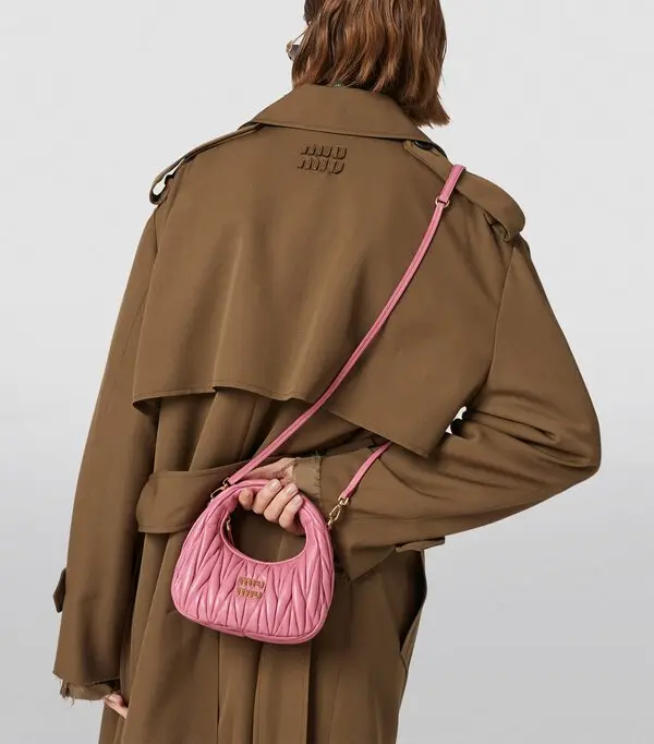 Miu Miu Small Matelassé Leather Wander Top-handle Bag
