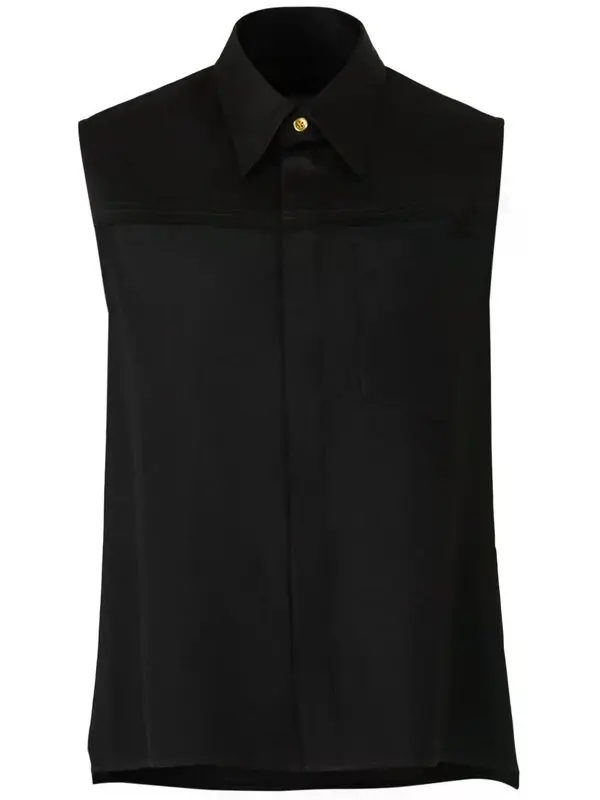 AMI Paris Sleeveless Shirt - Black