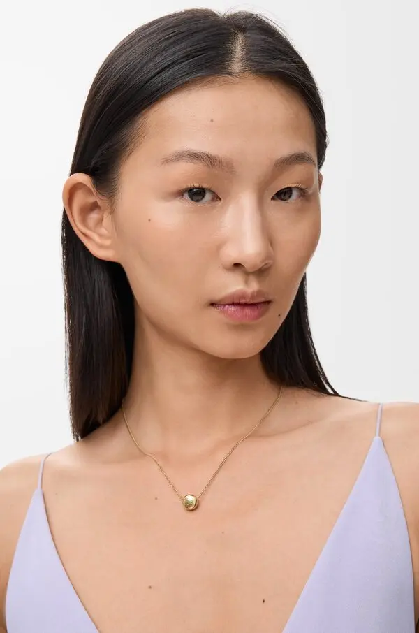 Loewe Anagram Pebble Necklace - Gold