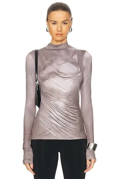 Balmain Draped Print Trompe L'oeil T-shirt