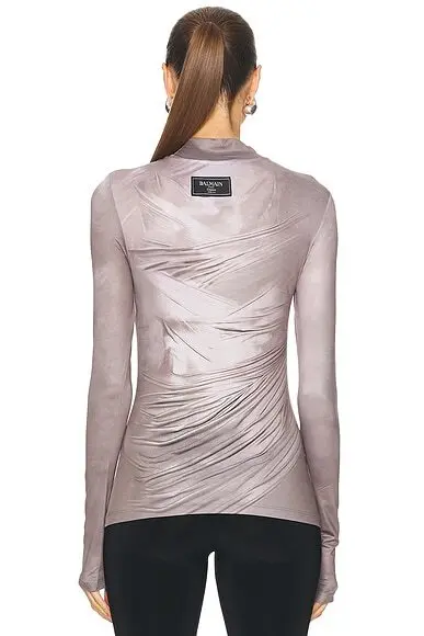 Balmain Draped Print Trompe L'oeil T-shirt