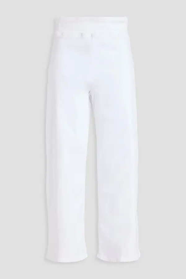 FRAME Cropped High-rise Straight-leg Jeans - White