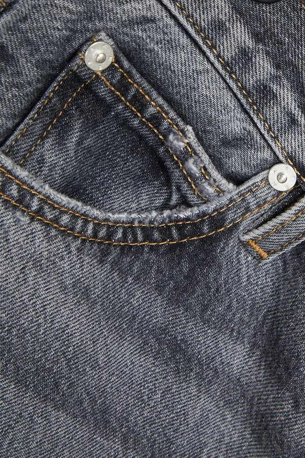FRAME Le Mec High-rise Straight-leg Jeans - Gray