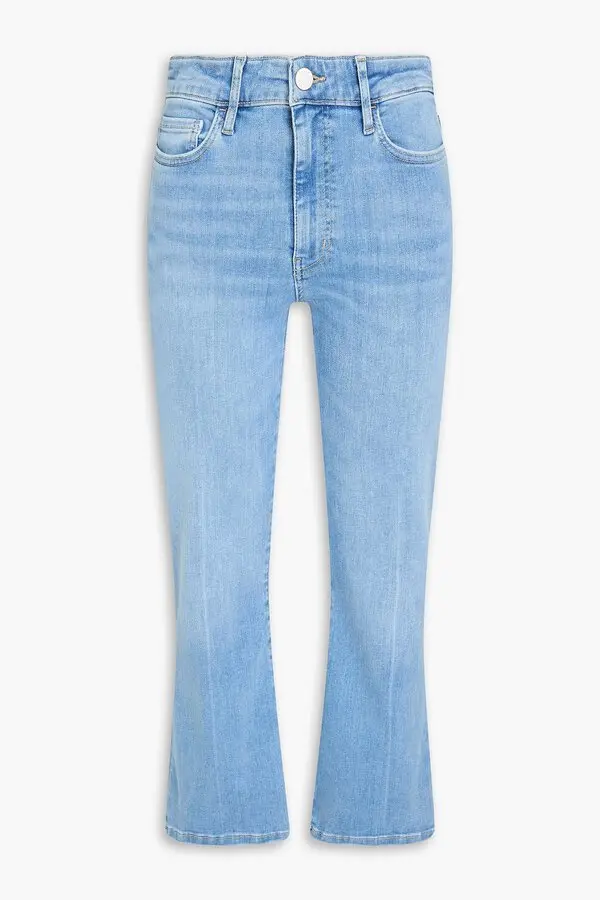 FRAME Le Crop Mini High-rise Bootcut Jeans - Light Denim