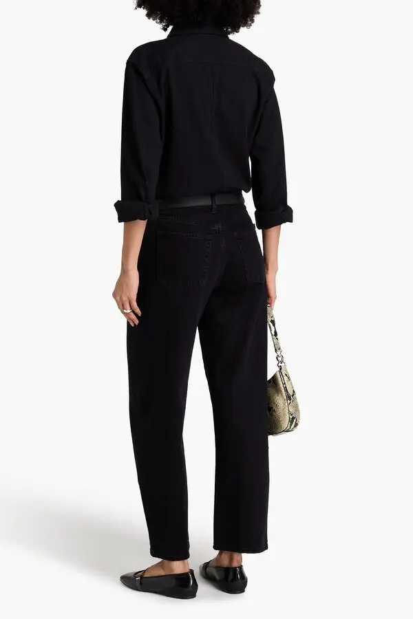FRAME High-rise Barrel-leg Jeans