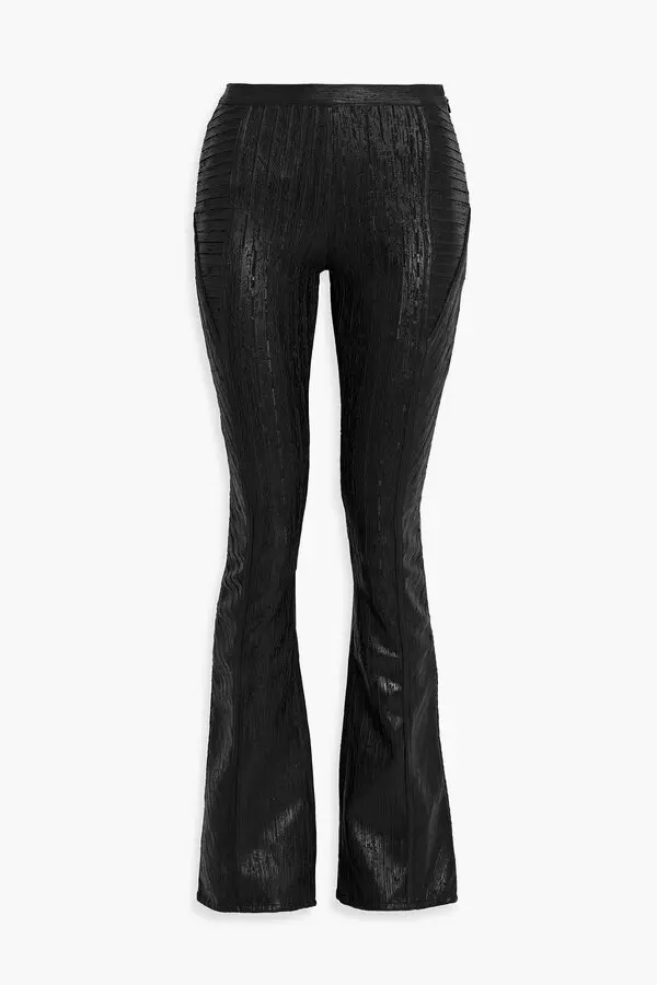 Retrofete Lana Metallic Ribbed-knit Pants