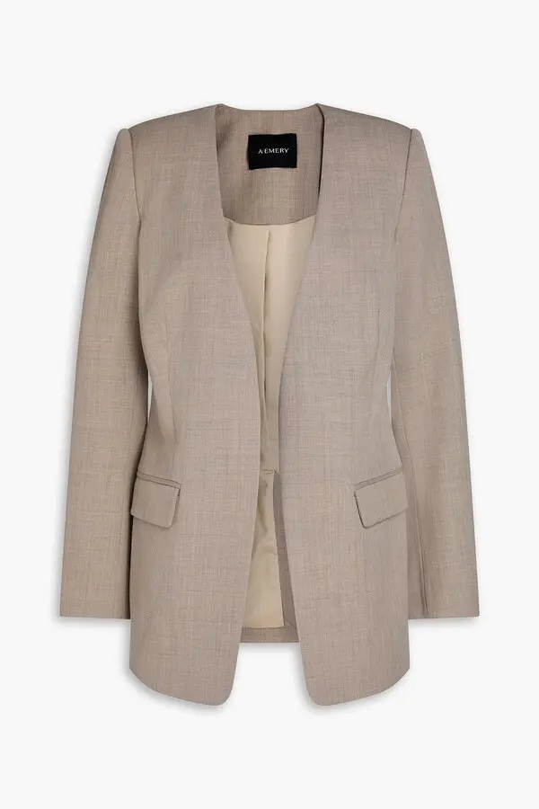 A.emery Rosalinda Wool-twill Blazer - Mushroom