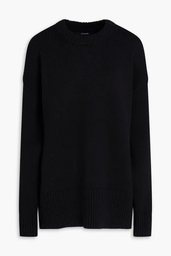 A.emery Orson Cotton-blend Sweater - Black