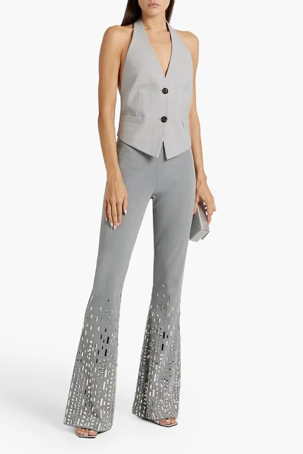 Retrofete Crystal-embellished Flared Pants