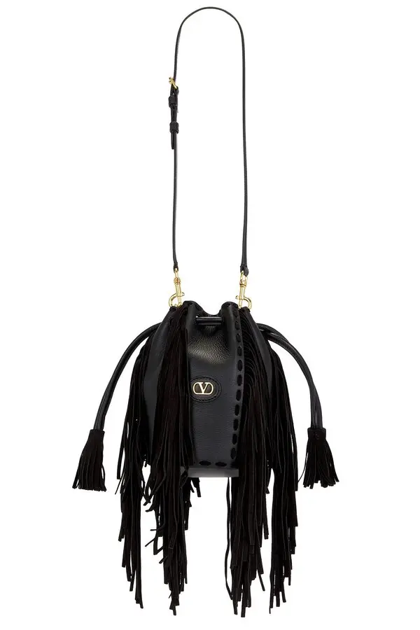 Valentino Garavani Nellcote Small Drawstring Bag - Nero