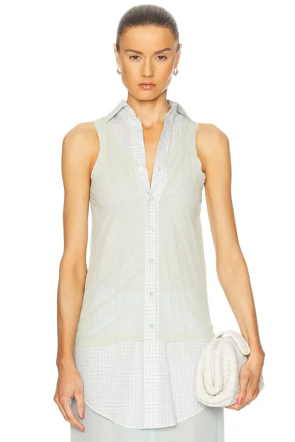MAISON MARGIELA Sleeveless Button-up Top