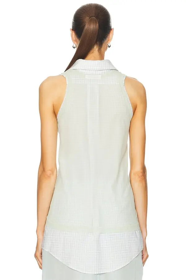 MAISON MARGIELA Sleeveless Button-up Top