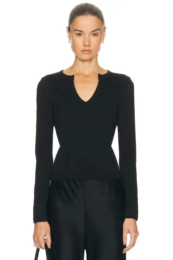 FLORE FLORE Iman Long Sleeve Top - Black