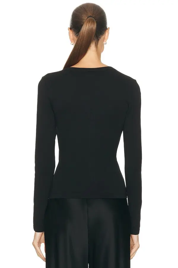 FLORE FLORE Iman Long Sleeve Top - Black