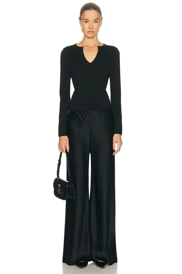 FLORE FLORE Iman Long Sleeve Top - Black