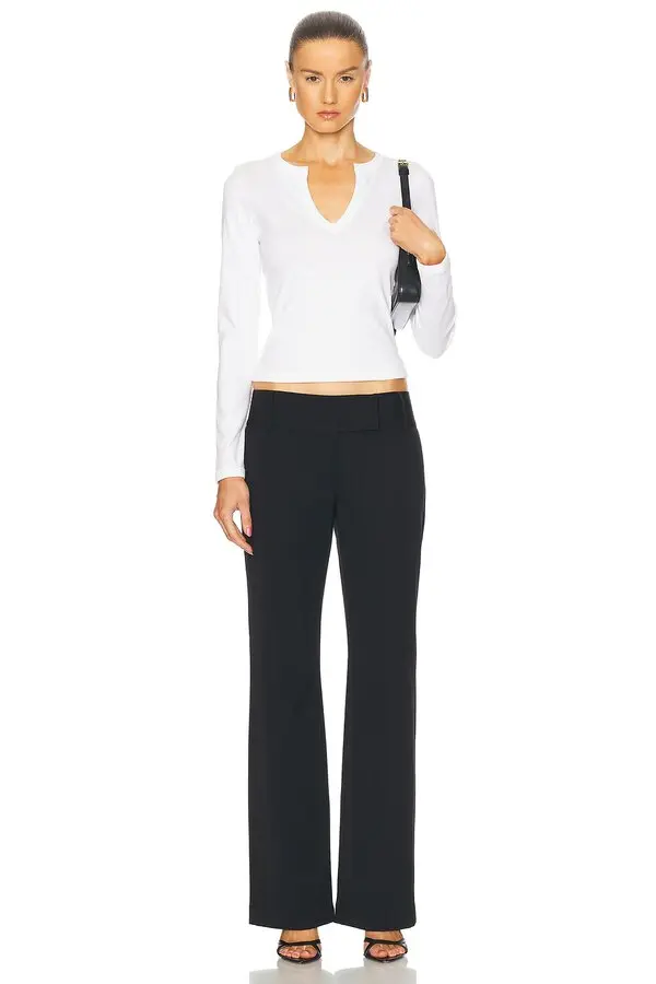 FLORE FLORE Iman Long Sleeve Top - White