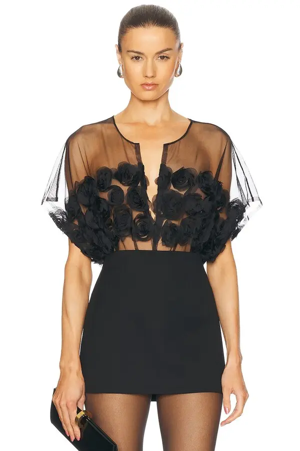 Norma Kamali Super Oversized Sleeveless Boyfriend Bodysuit