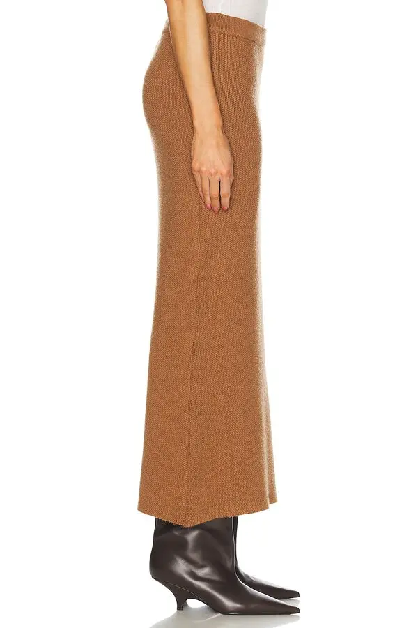 SEROYA Hazel Knit Maxi Skirt - Camel